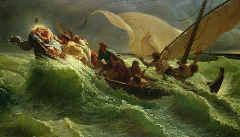 Jesus schläft auf dem Boot - Kommzuchristus.de